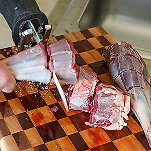 ZUZZEE 2 pcs 300mm Stainless Steel Reciprocating Saw Blades Cutting Tools, Unpainted Blades for Food Cutting Ice, Frozen Meat, Bone, Beef (12 Inch)