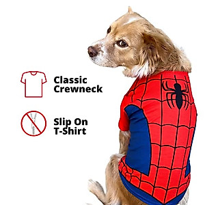 Spiderman Dog Shirt - Marvel Officially Licensed Spiderman Dog Costume - Breathable, Stretchy Spiderman Dog Costumes- Comfortable Marvel Pet Shirts - I Am Spiderman Suit, Large