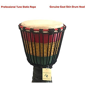 JIVE Djembe Drum Bongo Congo Hand Carved SOLID Mahogany Wood Drum LARGE 16" High African Rasta Drum - Professional Quality - JIVE BRAND