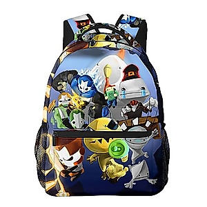 DSERC Castle Cartoon Crashers Anime Backpacks Laptop Backpack Unisex Cartoon Double Shoulder Bag for Camping Travel Daypack
