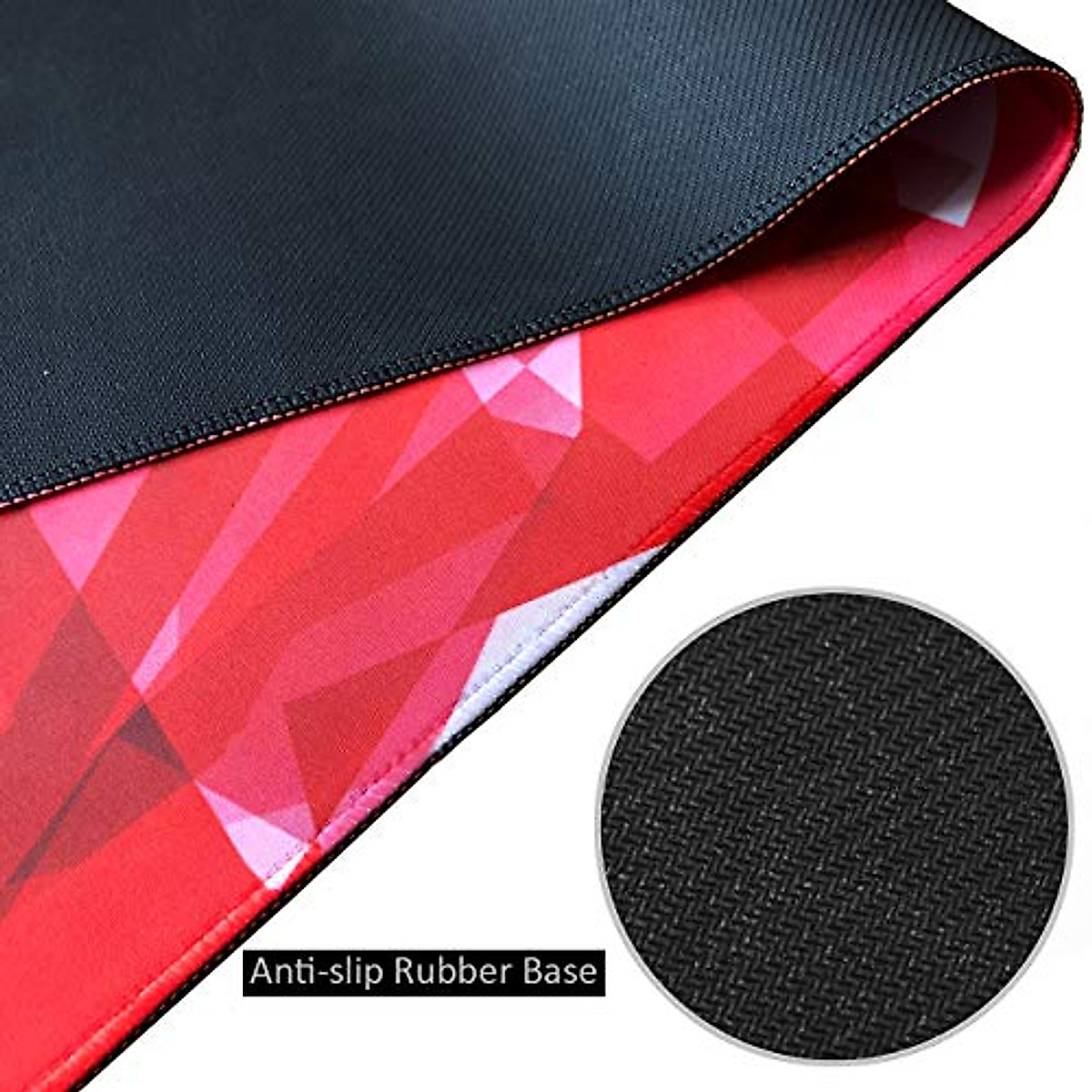 Benvo Extended Mouse Pad Large Gaming Mouse Pad- 35.4x15.7x0.12 inch Computer Keyboard Mouse Mat Non-Slip Mousepad Rubber Base and Stitched Edges for Game Players, Office, Study, Irregular Pattern