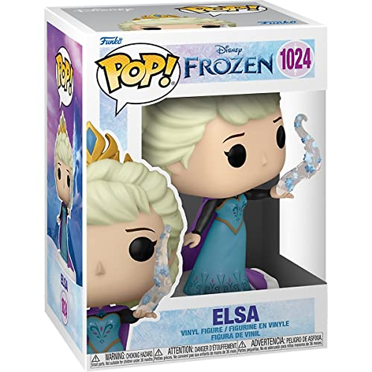 POP Disney: Ultimate Princess - Elsa Funko Vinyl Figure (Bundled with Compatible Box Protector Case), Multicolor, 3.75 inches
