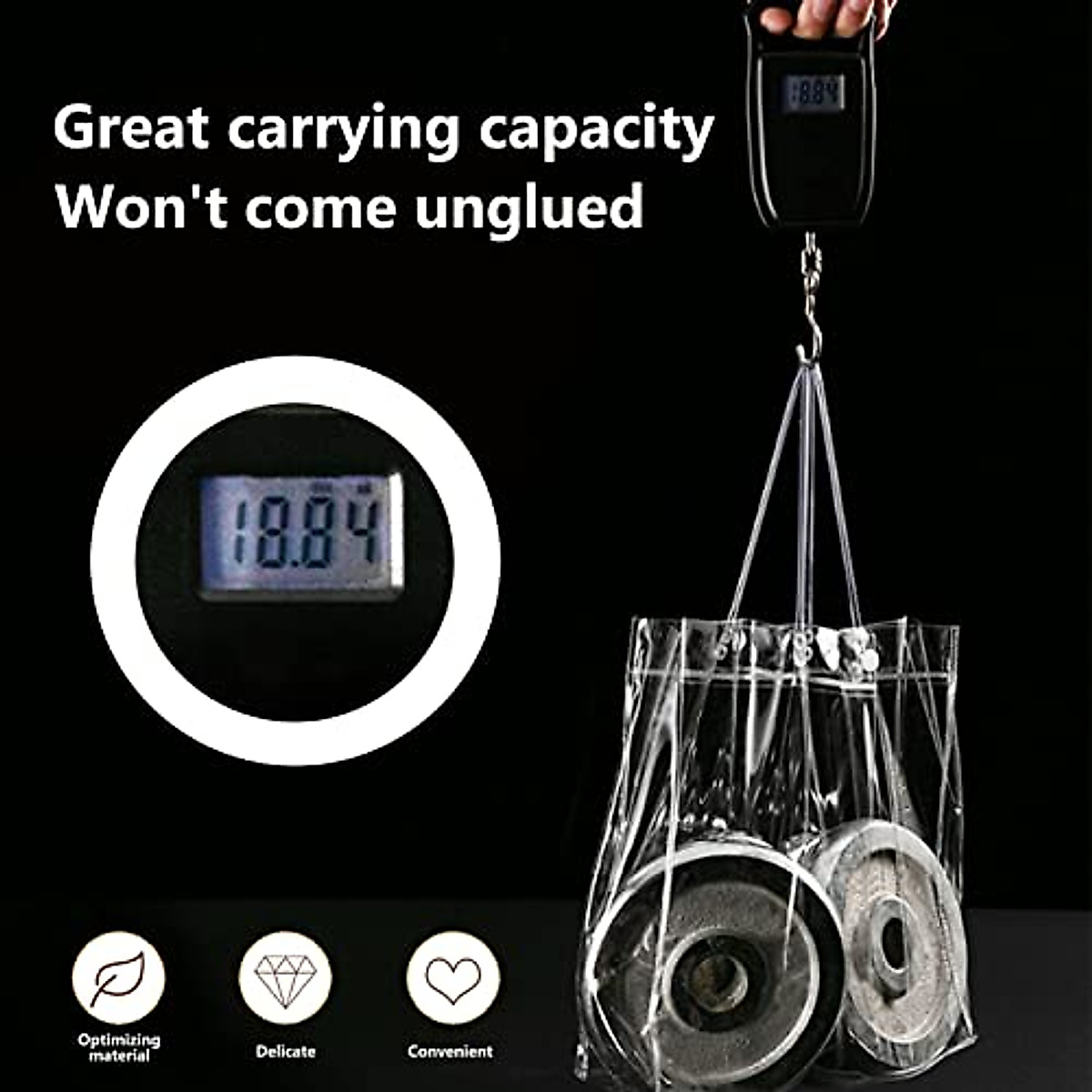 inheming 10 PCS Clear Gift Tote Bags for Party Favor, 5.9 x 2.8 x 7.9 inch Transparent Gift Wrap Bag with Handles, Reusable Shopping Retail Business Boutique Birthday Wedding Party Favor Bags