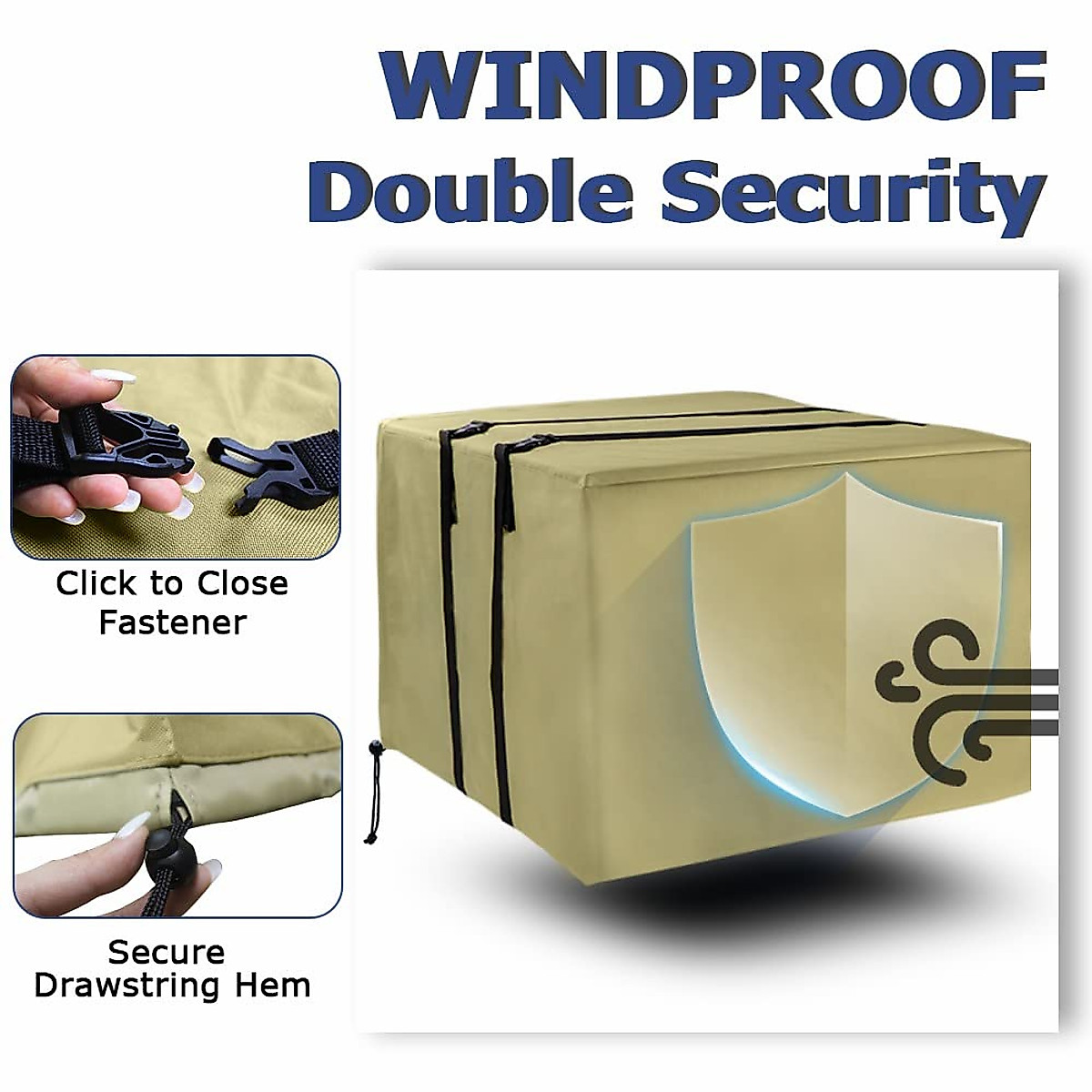 ONELIGHT Window Air Conditioner Unit Cover - AC Covers for Outside,Fit up to 17"x13"x12"