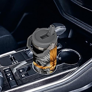 Lion Head with Cross 30 OZ Insulated Tumblers with Handle And Straw Leakproof Vacuum Insulated Stainless Steel Water Bottle for Car Fishing Travel