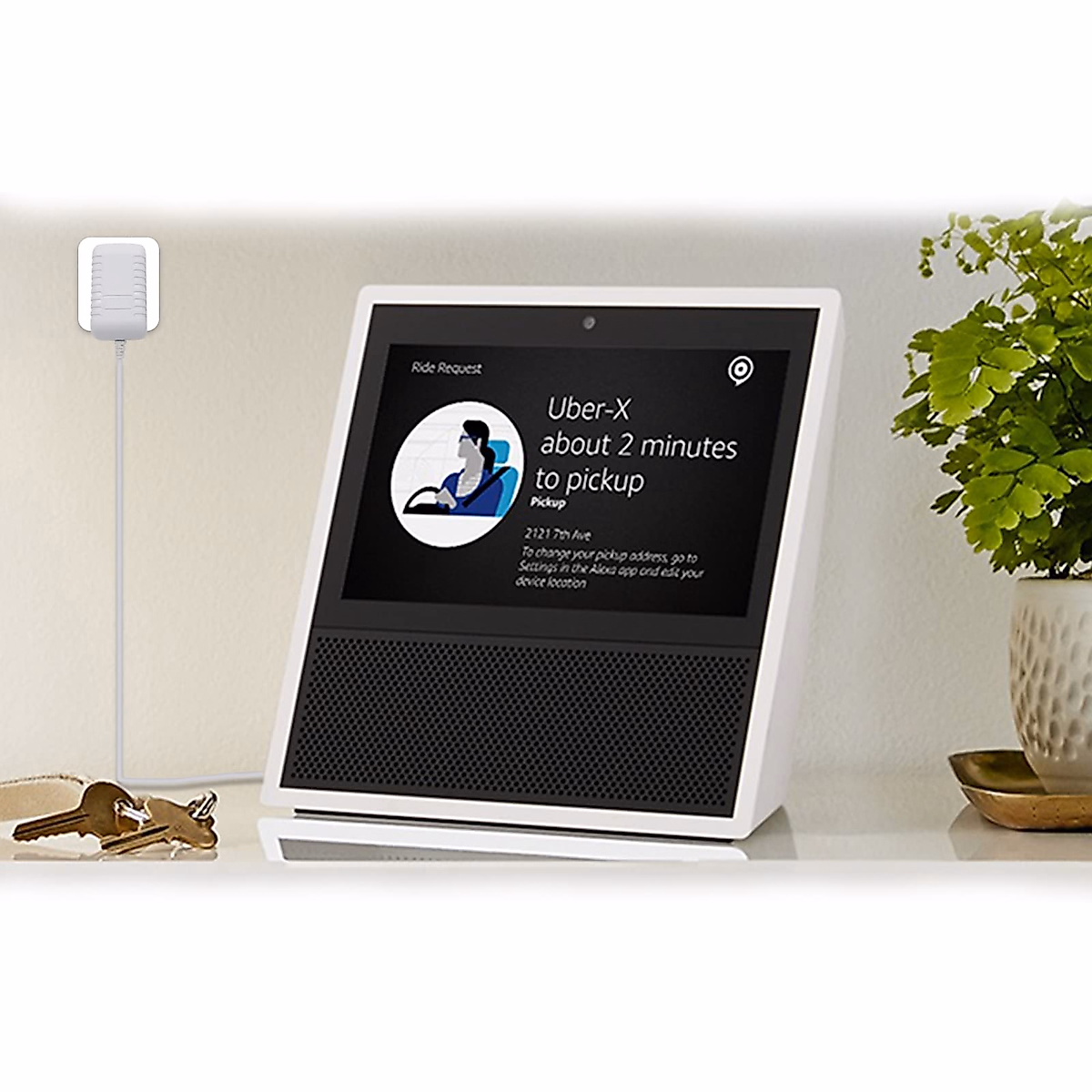 21W Power Cord Replacement for Alexa Echo Show 5 3rd Gen 2023 Release Charger Adapter, White