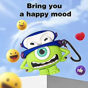 Mulafnxal for Airpods 3 3rd Generation Case Cute 3D Lovely Unique Cartoon for Airpod 3 Silicone Cover Fun Funny Cool Design Fashion Cases for Boys Girls Kids Teen for Air pods 3 (2021) (Hat Big Eye)