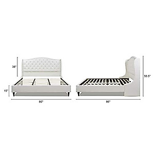 Jennifer Taylor Home Waverley Tufted Wingback Platform Bed