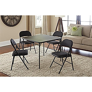 COSCO Fabric Folding Chairs, Black (4-pack)