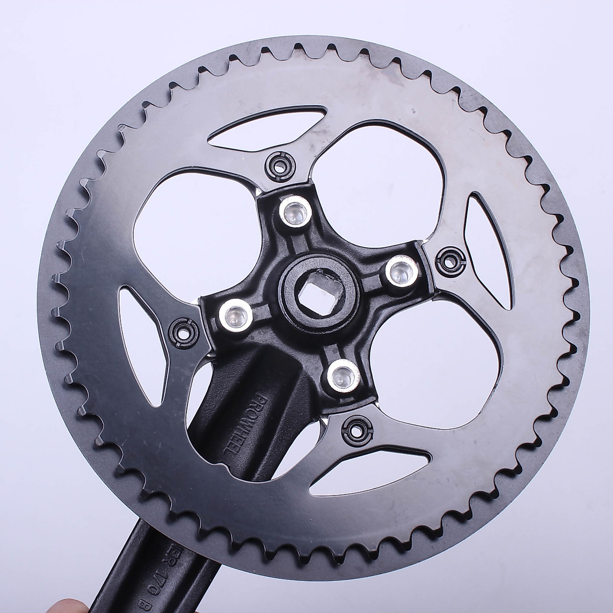 PROWHEEL Universal Bike Round Chainring,104mm BCD 42T/44T/46T/48T Steel Single Bike Chainring for 6 to 12 Speed MTB,E-Bike,Folding Bike,Road Bike,City Bike,BMX,Fat Bike,Cargo