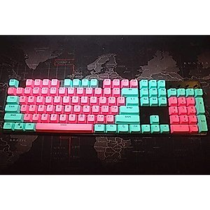 17 Keys Numeric Keypad Numpad Key Cap Number Pad PBT Doubleshot Backlit Keycaps OEM Height ANSI Layout for Cherry MX Switch Gaming 60% 87 104 108 Mechanical Keyboard (Miami NO.1)