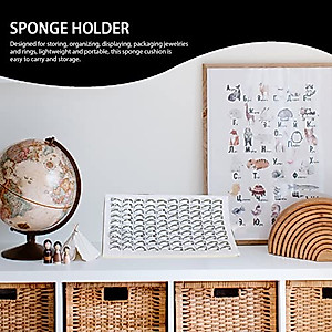 Operitacx 4pcs Box Jewelry Box Pad Dressing Table Ring Box White Sponge