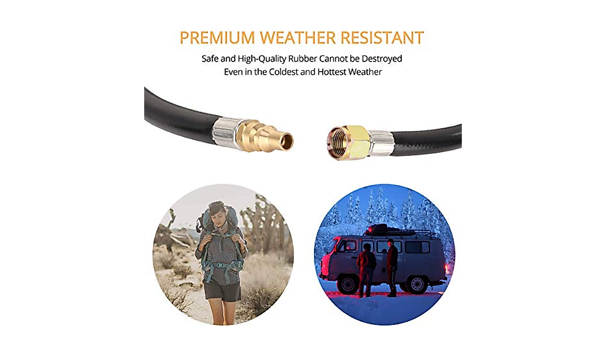 GASLAND 12ft RV Propane Hose - Safe & Durable Connect