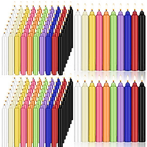 MTLEE 300 Pack 4'' Chime and Spell Candles Dripless Candle for Casting Chimes, Spells, Rituals, Healing, Magical Work, and Wax Play (Assorted Colors)