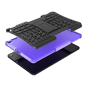 Maomini Case for F i r eMax 11 inch Tablet 2023 Release,Kickstand Heavy Duty Armor Defender Cover (Purple-)