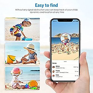 AMIR AirTag Wristband Kids(2 Pack) - Soft Silicone Air tag Bracelet for Kids - Adjustable Anti Lost Watch Band Compatible with Apple Air tag for Toddler Child (Black&White)