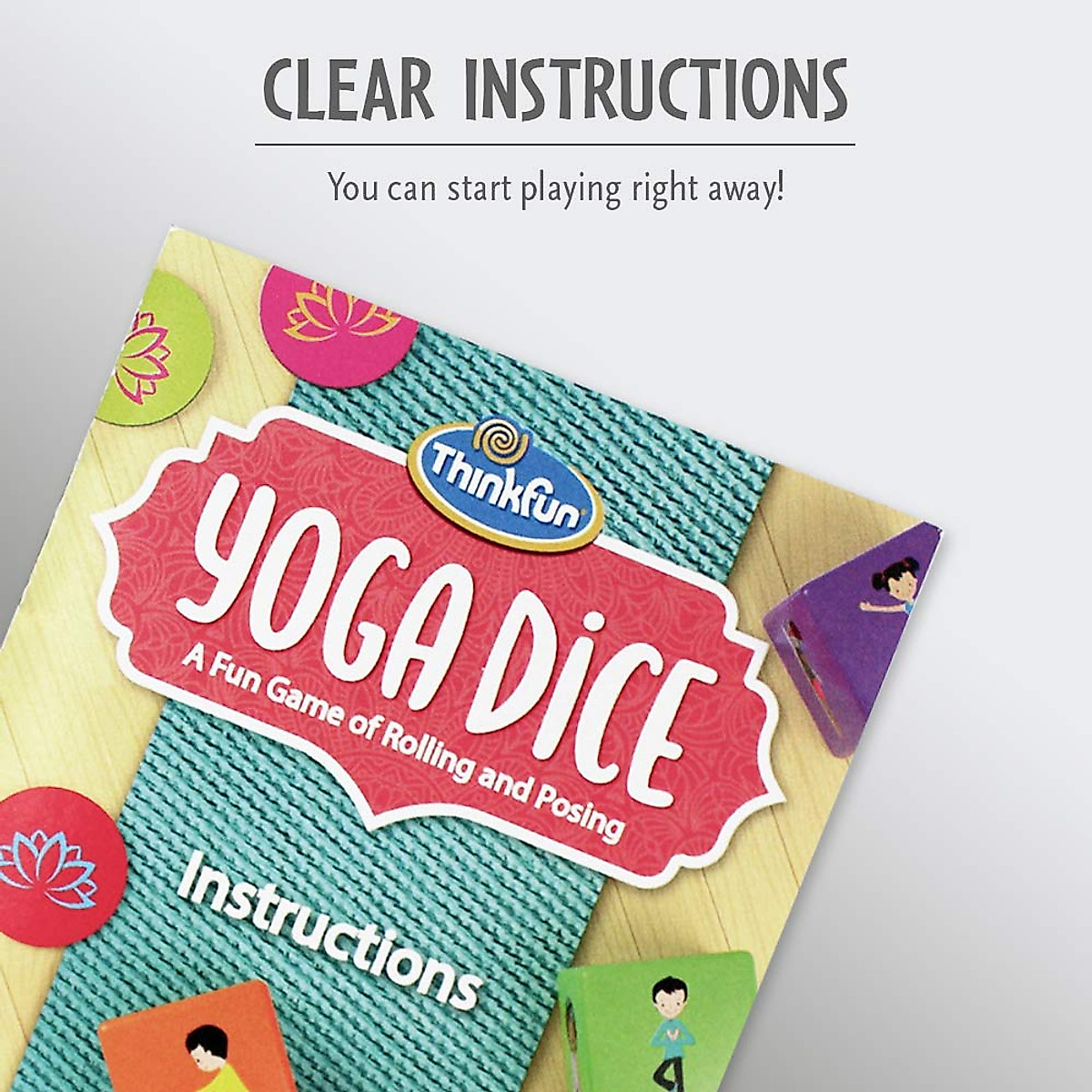 Think Fun Yoga Dice Game for Boys and Girls Ages 6 and Up - Learn Yoga With a Game,Multi,1844