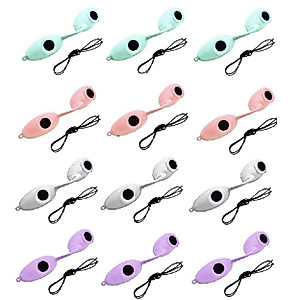 Super Sunnies Tanning Goggles - 12-Pack Flexible Assorted Pastel Colors - UV Eye Protection, FDA Compliant