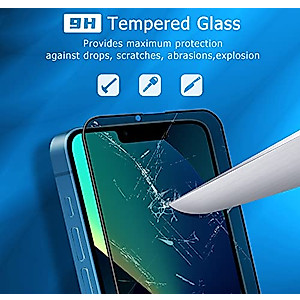 Cnarery [2 Pack] Privacy Screen Protector for iPhone 14/iPhone 13/iPhone 13 Pro, Anti Spy Tempered Glass with Alignment Frame Full Coverage Easy Installation Anti-peeping