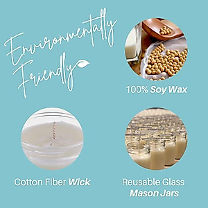 Nika's Home Vanilla Bean Soy Candle 12oz Mason Jar Non-Toxic White Soy Candle-Hand Poured Handmade, Long Burning 50-60 Hours Highly Scented All Natural, Clean Burning Large Candle Gift Décor