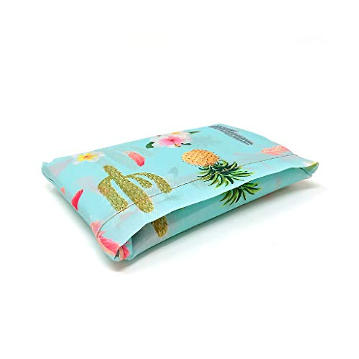 Bowbear Foldable Nylon Reusable Shopping Grocery Bag, Flamingos & Succulents