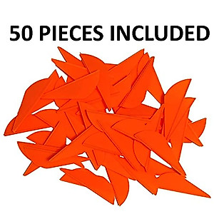 Sierra Archery - Arrow Vanes 2.0” | 50 Pack or 100 Pack | Multiple Colors Available | High Profile Design | Fletches for Hunting, 3D, Target Archery or Crossbows