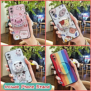 Silicone Anti-dust Lulumi Phone Case for Samsung Galaxy A02/M02/SM-A022F/A022M, Shockproof Armor case Foothold Drift Sand Cover TPU Cartoon Glisten Cartoon Dirt-Resistant Anti-Knock, 9