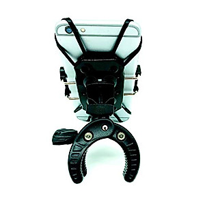 Ampcaddy Phone Holder with Clamp - Universal Cell Mount Holder for Bike, Boat, Car, Golf Cart and Stroller, fits iPhones, Samsung, Google, Motorola, LG, Lenovo Devices 4.1" - 6.2"