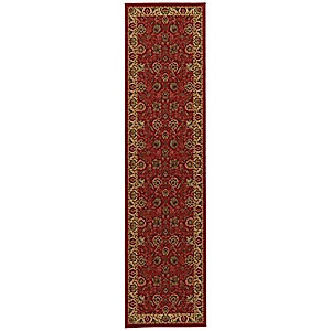 Ottomanson Ottohome Oriental Design OTH2130 Merge Collection, 2'7" x 9'10", Red-Legacy, 9 Foot