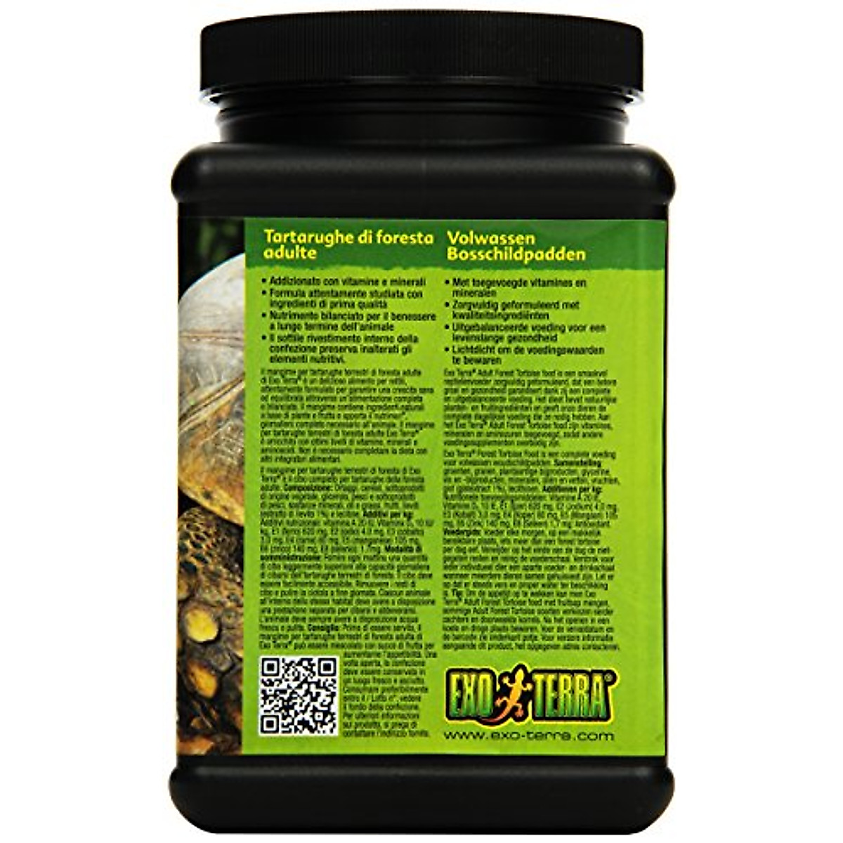 Exo Terra Forest Tortoise Food, Soft Pellets for Reptiles, Adult, 20.8 Oz., PT3226