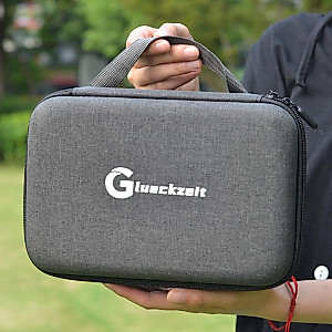 Glueckzeit Portable Electric Espresso Machine with 3-4 Min Self-Heating Rechargeable Coffee Maker, 20 Bar Pressure Compatible with NS Capsule & Ground Coffee for Travel, Camping, Office, Home