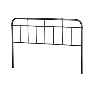 GDF Studio Industrial Iron King Headboard, Flat Black
