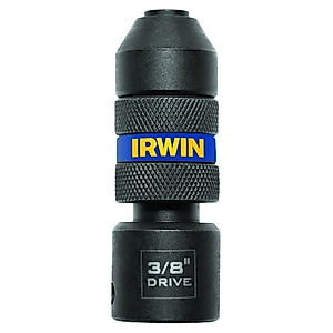 IRWIN IRWIN Tools IMPACT Performance Series Square Drive to Hex Shank Socket Adapter, 3/8-inch Square to 1/4-inch Hex (1869512)