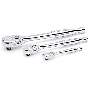 GEARWRENCH 3 Piece 120XP Teardrop Ratchet Set | 1/4 Inch, 3/8 Inch & 1/2 Inch Drive| 81206P