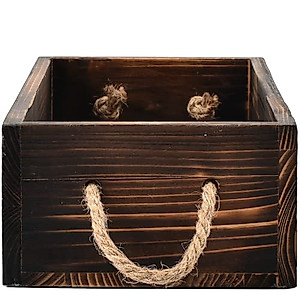 Bathroom Decor Box Toilet Paper Holder Nice Double Sided Wooden Storage Box with Handles Funny Table Centerpiece Wood Restroom Decorations Farmhouse Rustic Home Signs Decor (Brown)