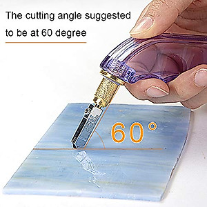 IMT Pistol Grip Oil Feed Glass Cutter Tungsten Carbide, Professional Stained Glass Cutting Tool with 2 Replaceable Head and Oil Reservoir- 2mm-12mm