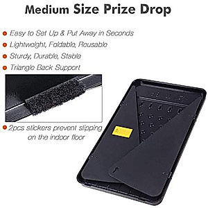 ZeHuoGe 30" Prize Drop Boards Disk Game Foldable Stand Customizable 6 Slots with 10 Pucks for Carnival Tradeshow Party