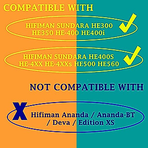 TaiZiChangQin Ear Pads Ear Cushions Earpads Replacement Compatible with HIFIMAN SUNDARA HE300 HE350 HE-400 HE400i HE400S HE-4XX HE-4XXs HE500 HE560 Headphone