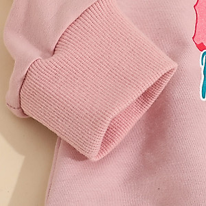 Hnyenmcko Toddler Western Baby Girl Clothes Bell Bottom Outfits Long Sleeve Cowgirl Sweatshirt + Cow Print Pants Fall Outfit (A-Pink, 2-3 Years)