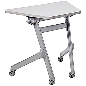 Safco Products Learn Nesting Trapezoid Desk, Small Corner Desk for Classrooms & Custom Classroom Layouts (Pebble Gray)