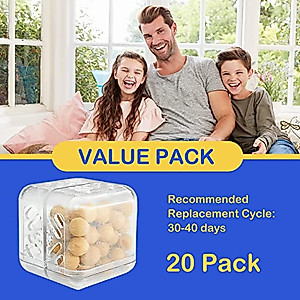 Humidifier Demineralization Cartridge Cleaning Filter Compatible with LEVOIT, GENIANI, EVERLASTING, Also Works with All Humidifiers Caliber Larger Than at Least 1.3 in Diameter (20 Cartridges)