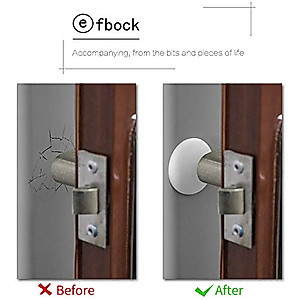 Wall Protectors from Door Knobs-Efbock Silicone Door Stoppers Wall Protector-Premium Door Bumper Wall Guards for Home or Office -Self Adhesive Door Handle Bumper Guard Stopper Rubber Stop (white 5pcs)