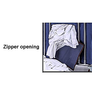 ZYLEDW Trolleys,Kitchen Storage Hand Trucks, Laundry Sorter Storage Cart,Laundry Basket,Service Trolley with Wheels,Stainless Steel Frame/Brown/Large