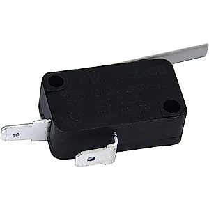 PASPRT 4 Packs WR23X10783 Refrirator Dispenser Switch for Hotpoint Refrirator PS8259956 WR23X10171 WR23X10224 6600JB3001E 6600JB3001C,Terminal Width 3/16'' (Normally Open) -Black