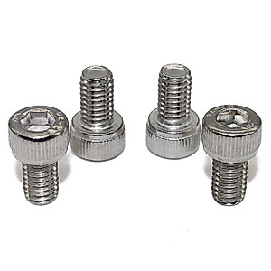 Fullerkreg 0.8mm Pitch M5 x 10MM Socket Head Cap Screws, Allen Socket Drive, Din 912, AISI 304 Stainless Steel (18-8), Full Thread, Bright Finish, Machine Thread, Quantity 50