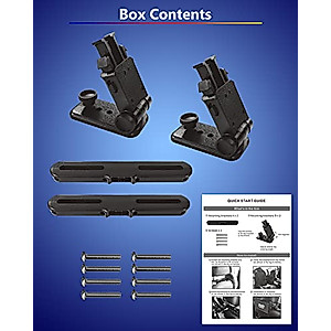 UEME Car Headrest Mounts, Angle Adjustable Headrest Dual Screen DVD Player Mount Holders, 2 Mounting Brackets WONNIE/FANGOR/Sylvania Dual Screen DVD Players
