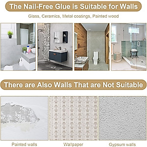 Luvitory Wall Mount Holder Compatible with Dyson Airstrait Straightener, Airwrap Styler Hair Curling Iron Barrels and Brushes, Metal Organizer Storage Rack, Curling Iron and Accessories Organizer Rack