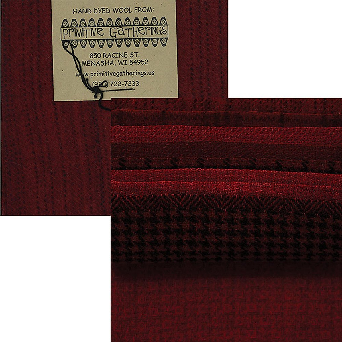 Primitive Gatherings Hand Dyed Wool Christmas Charm Pack 10 5-inch Squares PRI 6006