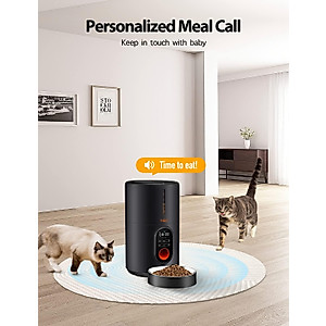 Tetsbo Automatic Cat Food Dispenser, Automatic Cat Feeders with Freshness Preservation, Timed Cat Feeder for Dry Food,Up to 6 Meals Per Day,Timed Pet Feeder for Cats/Dogs