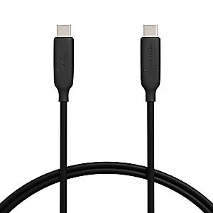 Amazon Basics USB-C to USB-C 3.1 Gen 2 Fast Charging Cable, 60W, 10Gbps High-Speed, 3 Foot, Black